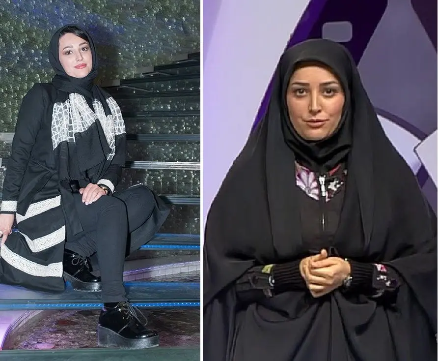 تغییر پوشش عجیب و جنجالی نگار محبوبه قاضی میر سعید مجری تلویزیون