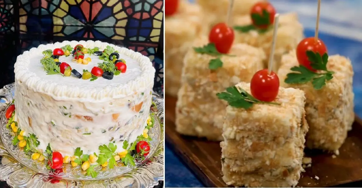 طرز تهیه کیک مرغ / یه پیش غذای فوق العاده که میزت رو رنگی و جذاب میکنه